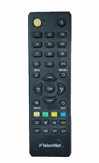 שלט לממיר VISIONNET | שלט לצלחת לווין | טלפלד | Telepeled